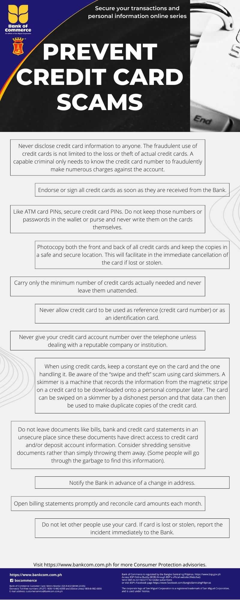 Prevent Credit Card Scams - Bank of Commerce Prevent Credit Card Scams - Bank of Commerce