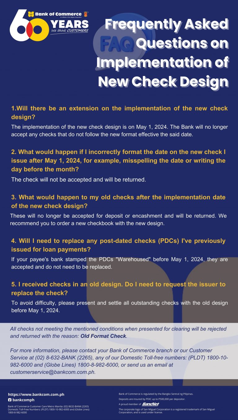 New Check Design Standards and Specifications [Part 2] - Bank of Commerce